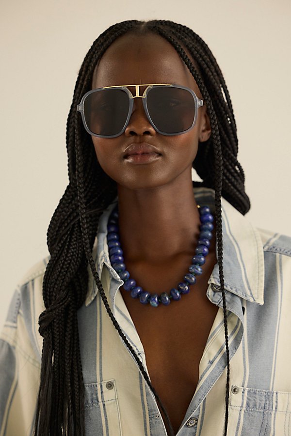 FREE PEOPLE Janis Detail Aviator Sunglasses